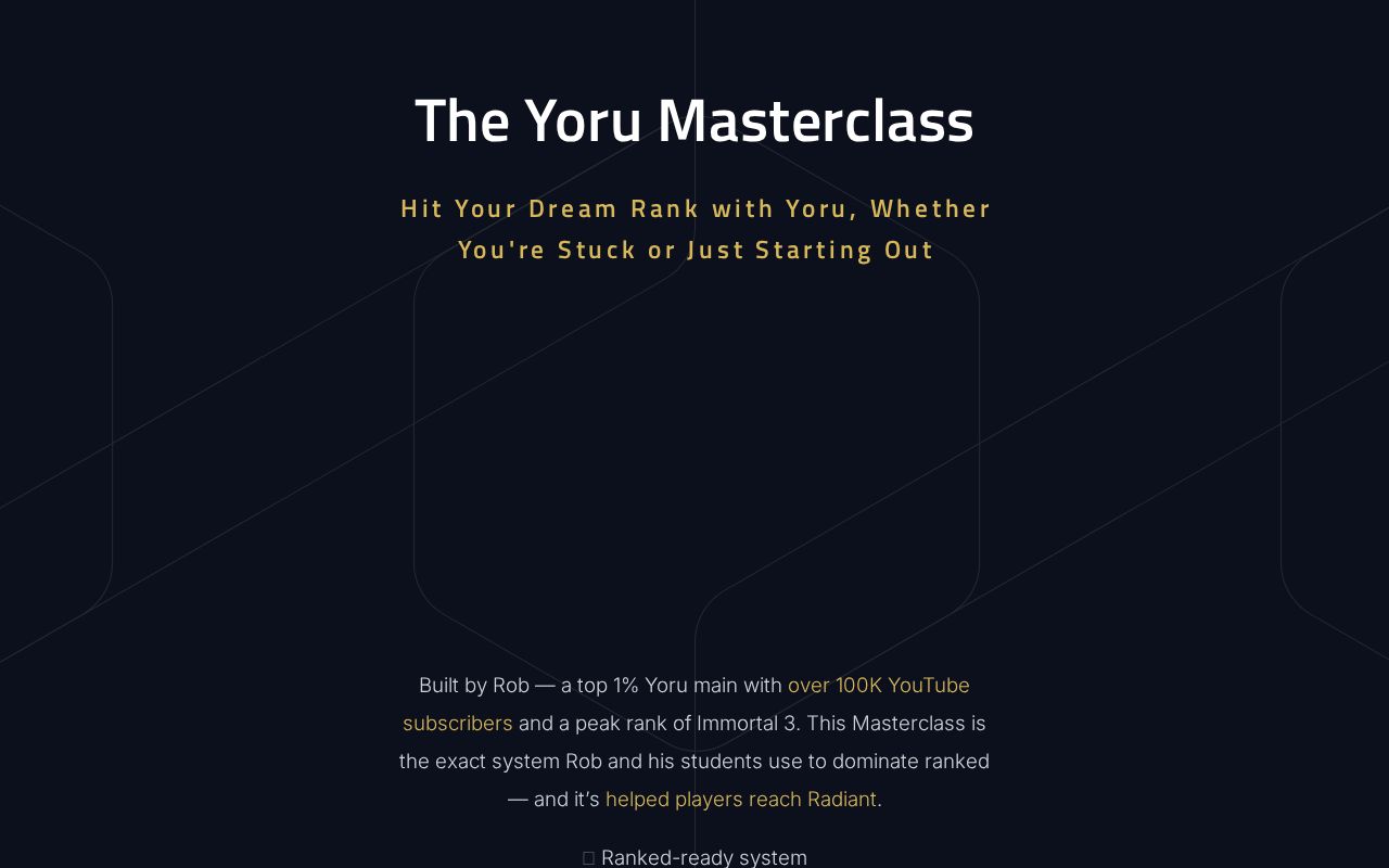 The Yoru Masterclass